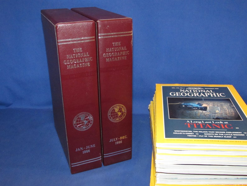 NATIONAL GEOGRAPHIC MAGAZINES 1986 Twelve Issues in Slipcases | Etsy