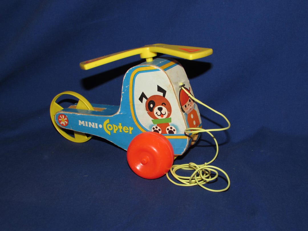 FISHER PRICE Mini Copter 1970 Vintage Pull Toy - Etsy