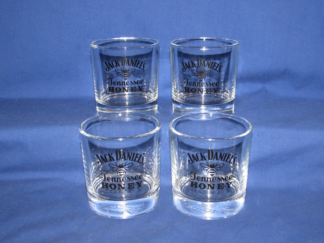 JACK DANIELS Cocktail Glasses Set of 4 Barware Vintage Advertising ...