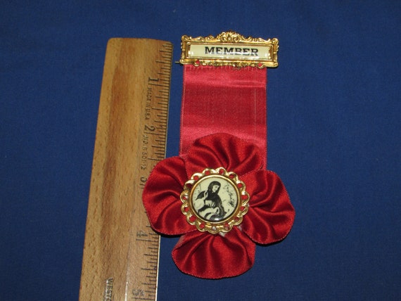 CATHOLIC MEMBER RIBBON 1950s Free Shipping - Gem