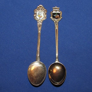 COLORADO SKI AREAS Souvenir Solid Silver Spoons Set of 2 From ...