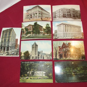 POSTCARDS ILLINOIS ANTIQUE Set of 9 German Photographs Free Shipping - Etsy