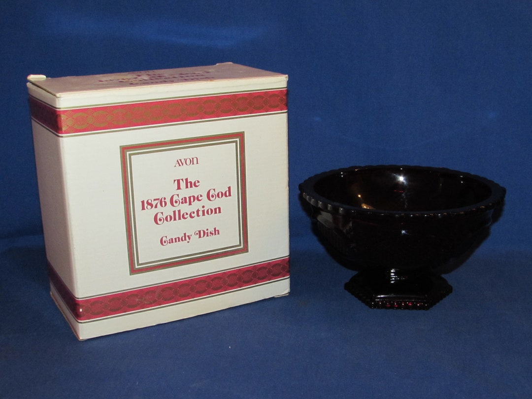 AVON 1876 CAPE COD Candy Dish 1980s Ruby Red Free Shipping - Etsy