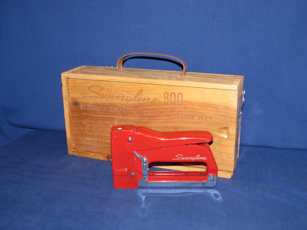 SWINGLINE 800 Staple Gun Kit in Wooden Box 1960s - Etsy