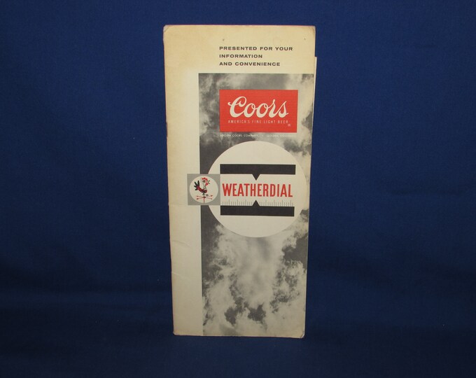 COORS WEATHERDIAL Pamphlet and Map 1960s - Etsy