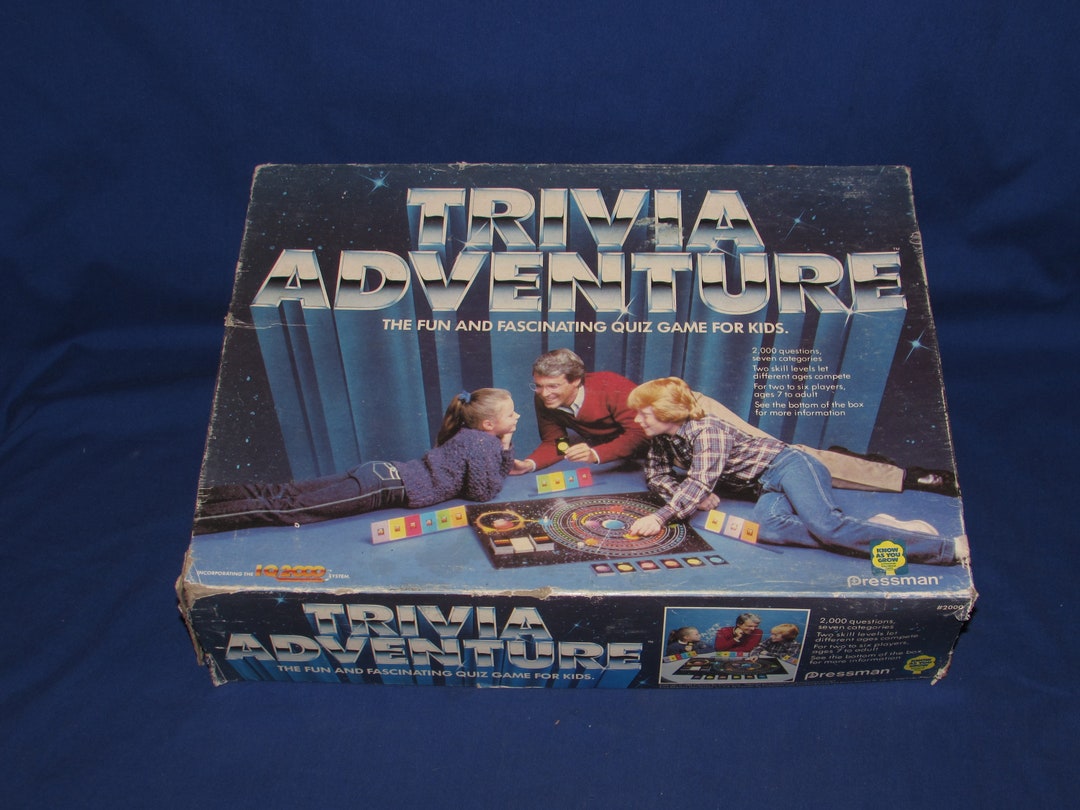 TRIVIA ADVENTURE GAME 1983 Pressman Trivia Game Vintage - Etsy