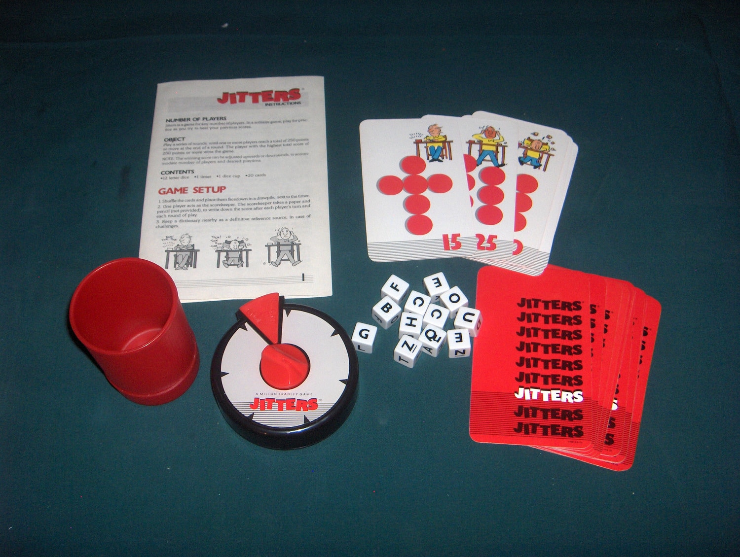 JITTERS GAME 1986 Card Dice Game Milton Bradley Vintage - Etsy