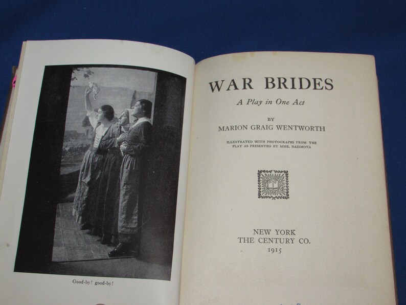 WAR BRIDES Play in One Act 1915 Marion Craig Wentworth Free Shipping - Etsy