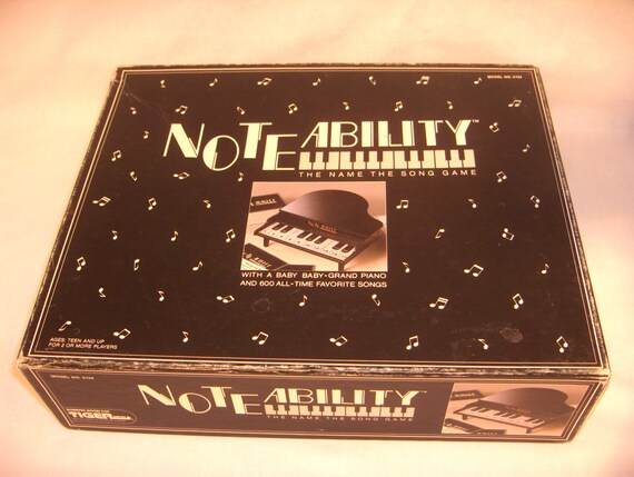 NOTEABILITY Game by Tiger the Name the Song Game 1990 Vintage - Etsy