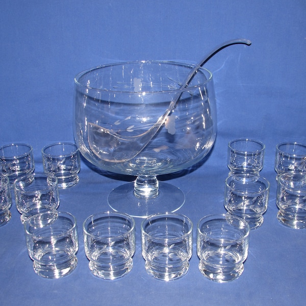 Princess House Punch Bowl Set - Etsy