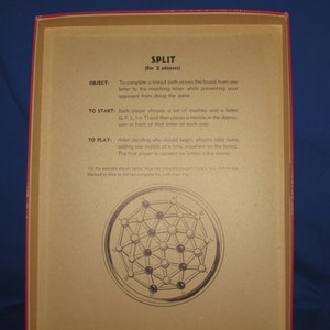 SPLIT GAME WHITMAN 1966 Intriguing Strategy Game - Etsy