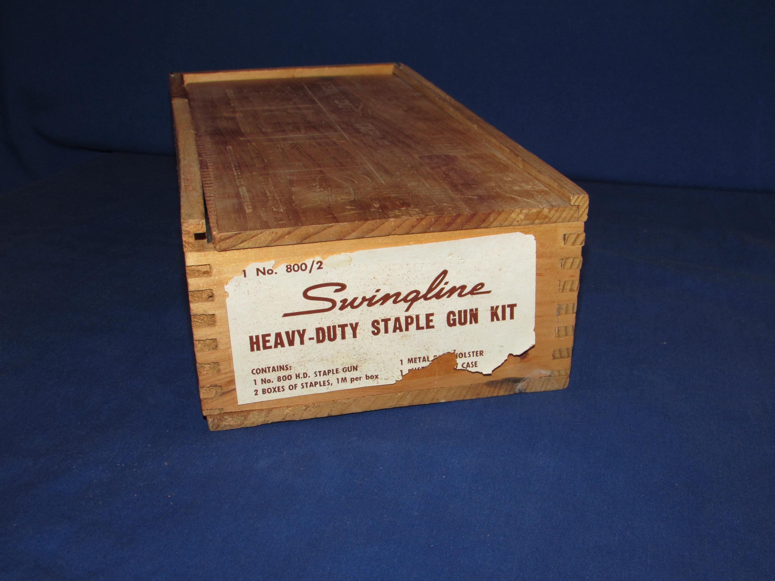 SWINGLINE 800 Staple Gun Kit in Wooden Box 1960s - Etsy