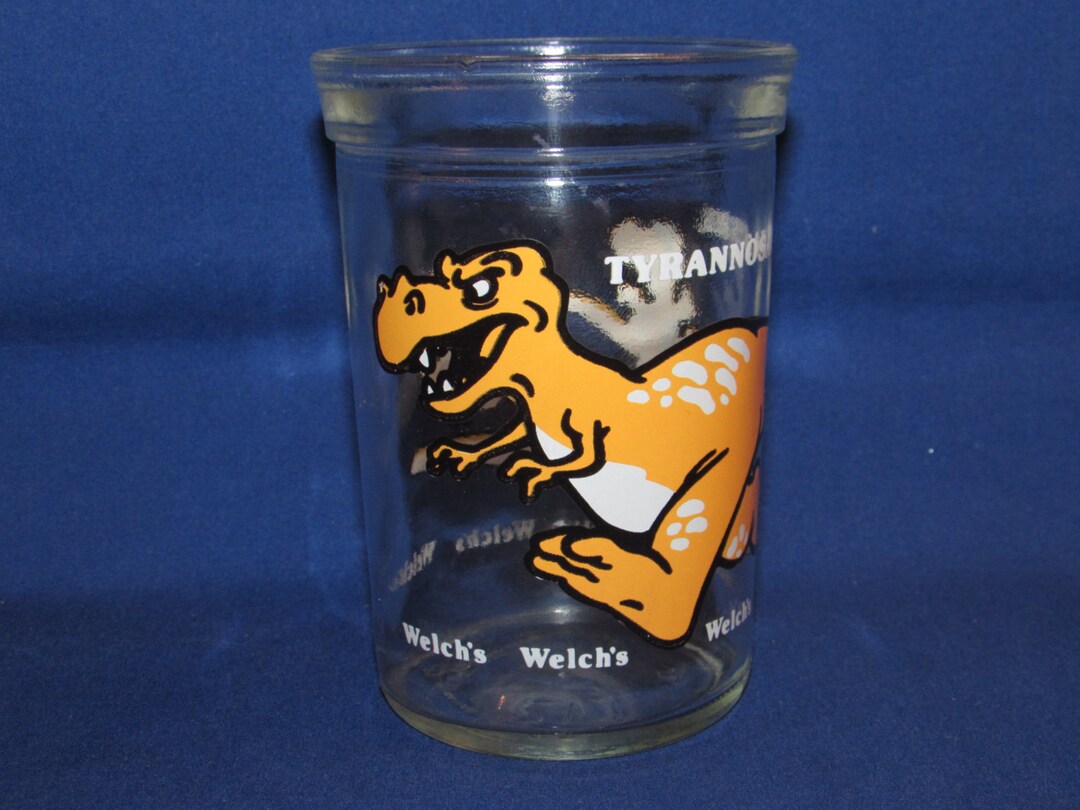 TYRANNOSAURUS REX Jelly Jar Glass 1988 Dinosaur Free Shipping - Etsy
