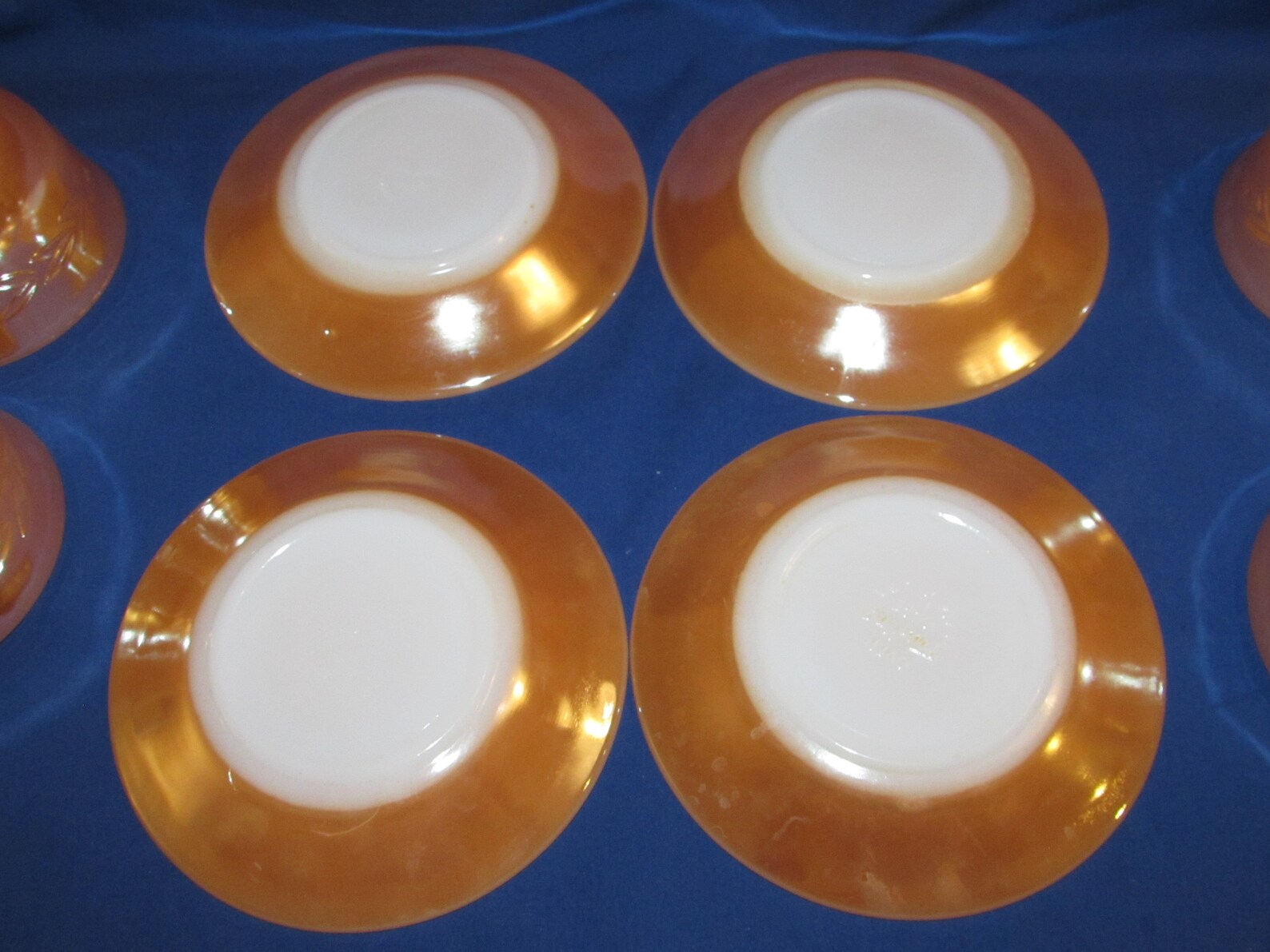 FIRE KING LUSTERWARE Laurel Teacups and Saucers 1950s Set of 4 Free ...