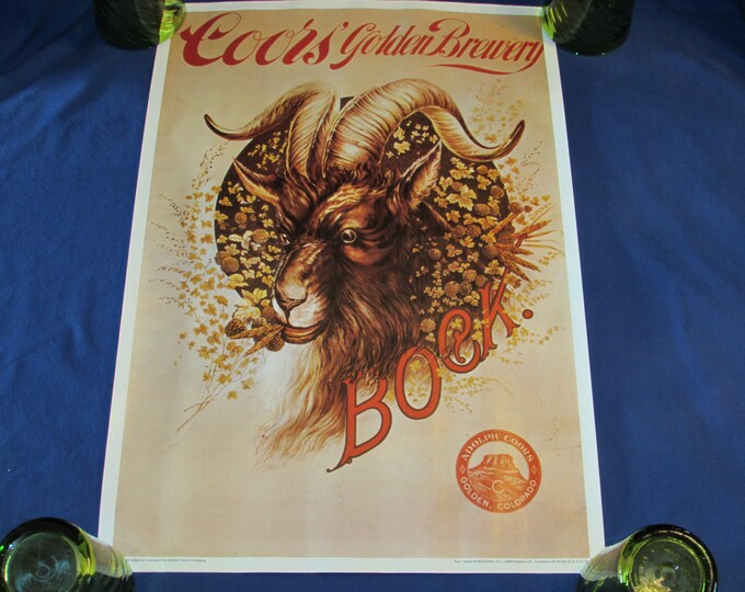 COORS GOLDEN BREWERY Bock Poster Vintage Advertising Breweriania - Etsy