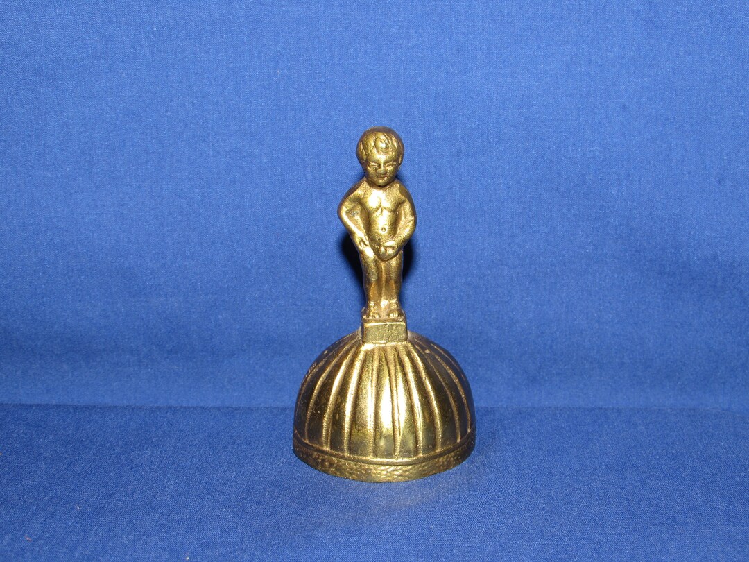 BRUXELLES BRASS BELL 1950s Butler Tea Bell Vintage Souvenir Brussels ...