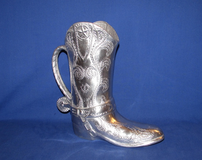 WILTON ARMETALE Cowboy Boot Pitcher 2000 Free Shipping - Etsy
