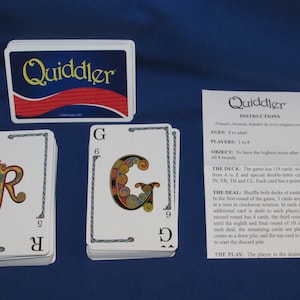 QUIDDLER CARD GAME 1998 the Short Word Card Game - Etsy