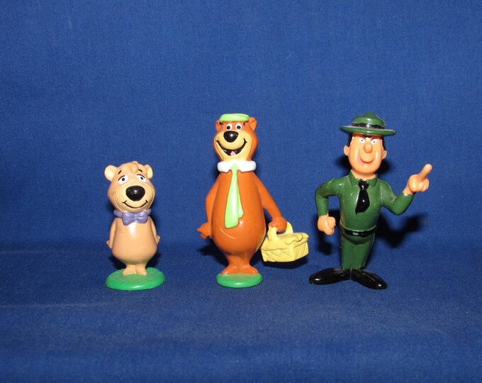 YOGI BEAR Toy Miniature Figures 1990 Set of 3 Hanna-barbera Free ...