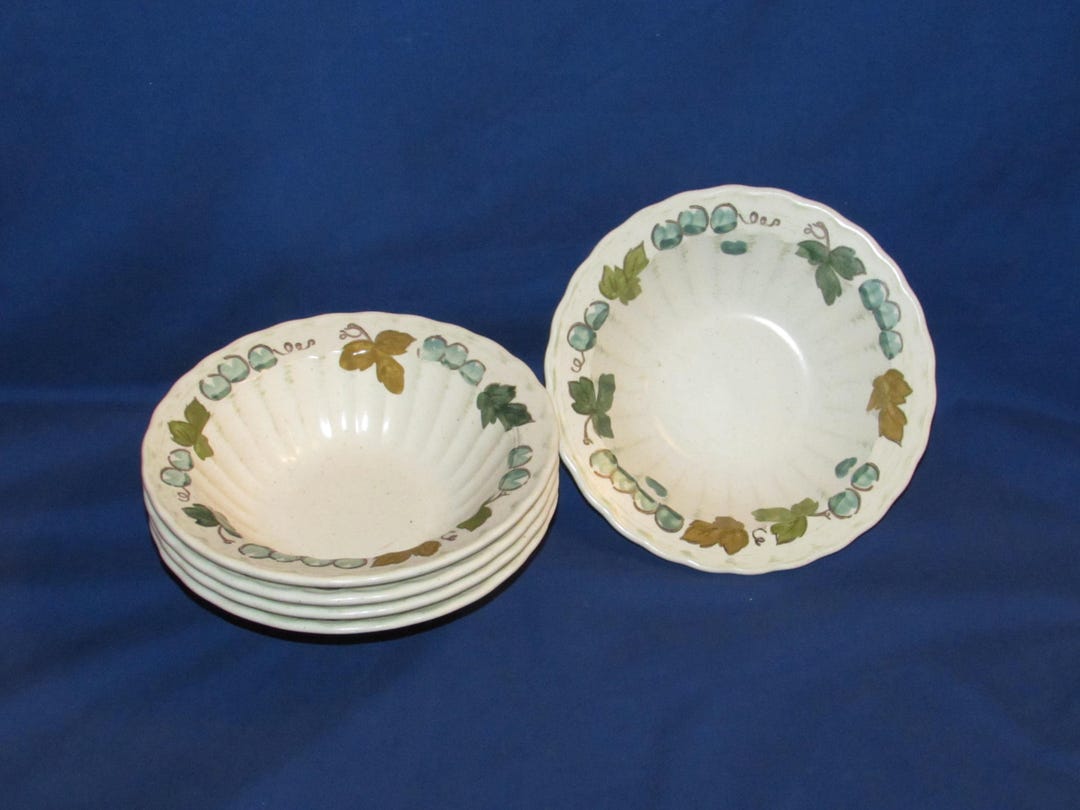 METLOX VERNON Vineyard Cereal Bowls 1960s Set of 5 Free Shipping - Etsy
