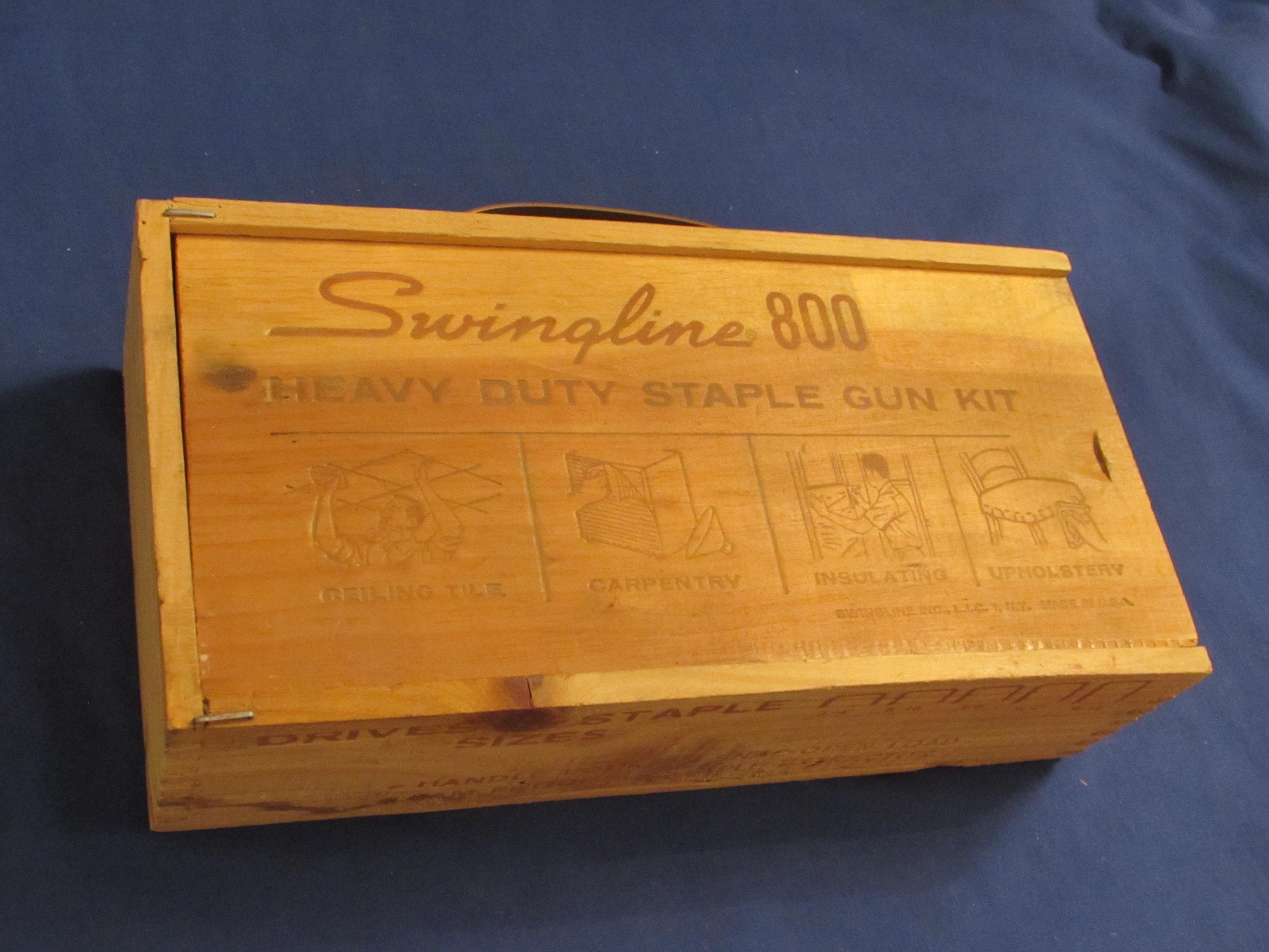 SWINGLINE 800 Staple Gun Kit in Wooden Box 1960s - Etsy