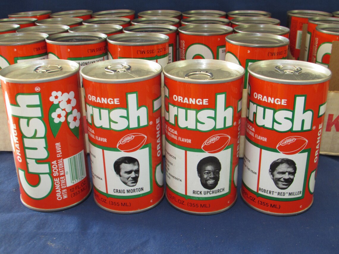 DENVER BRONCOS 1978 Orange Crush Cans Complete Set of 64 Cans - Etsy