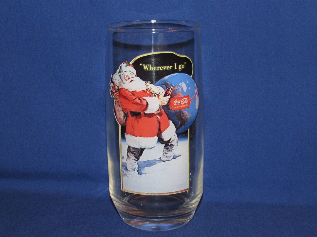 COCA-COLA Santa Glass Santa by Haddon Sundblom Series II Glass 1 of 3 ...