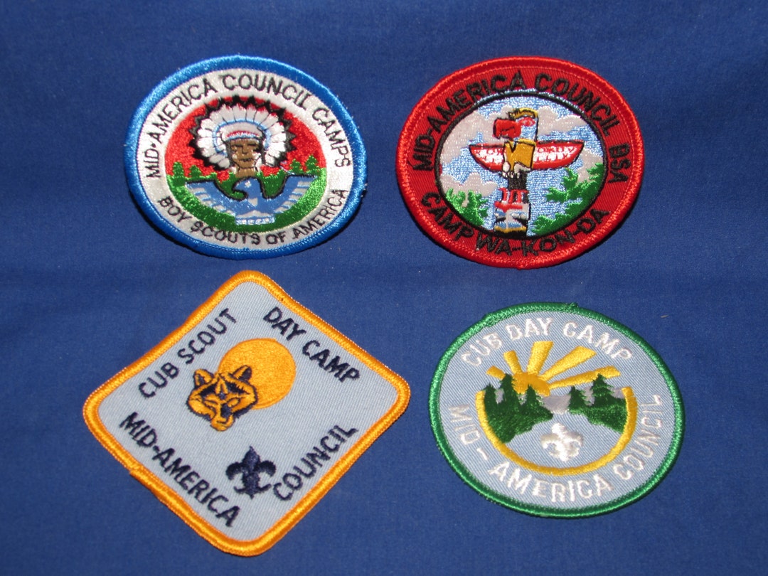 BOY SCOUTS PATCHES Mid-america Council 1980s Set of 4 Free Shipping - Etsy