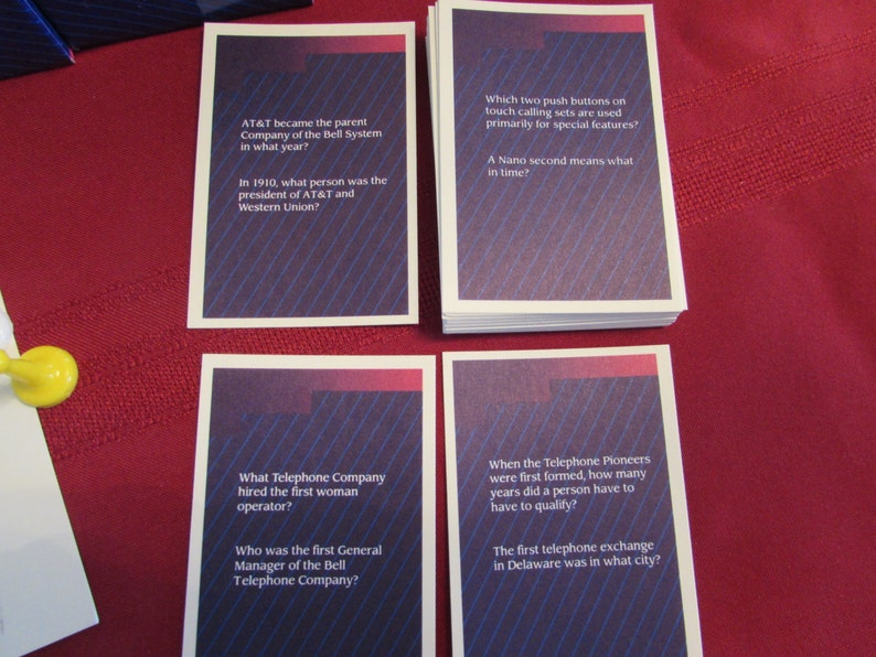TELEPHONE TRIVIA GAME 1986 Telephone Traditions of America - Etsy
