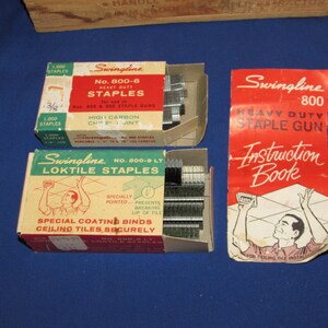 SWINGLINE 800 Staple Gun Kit in Wooden Box 1960s - Etsy