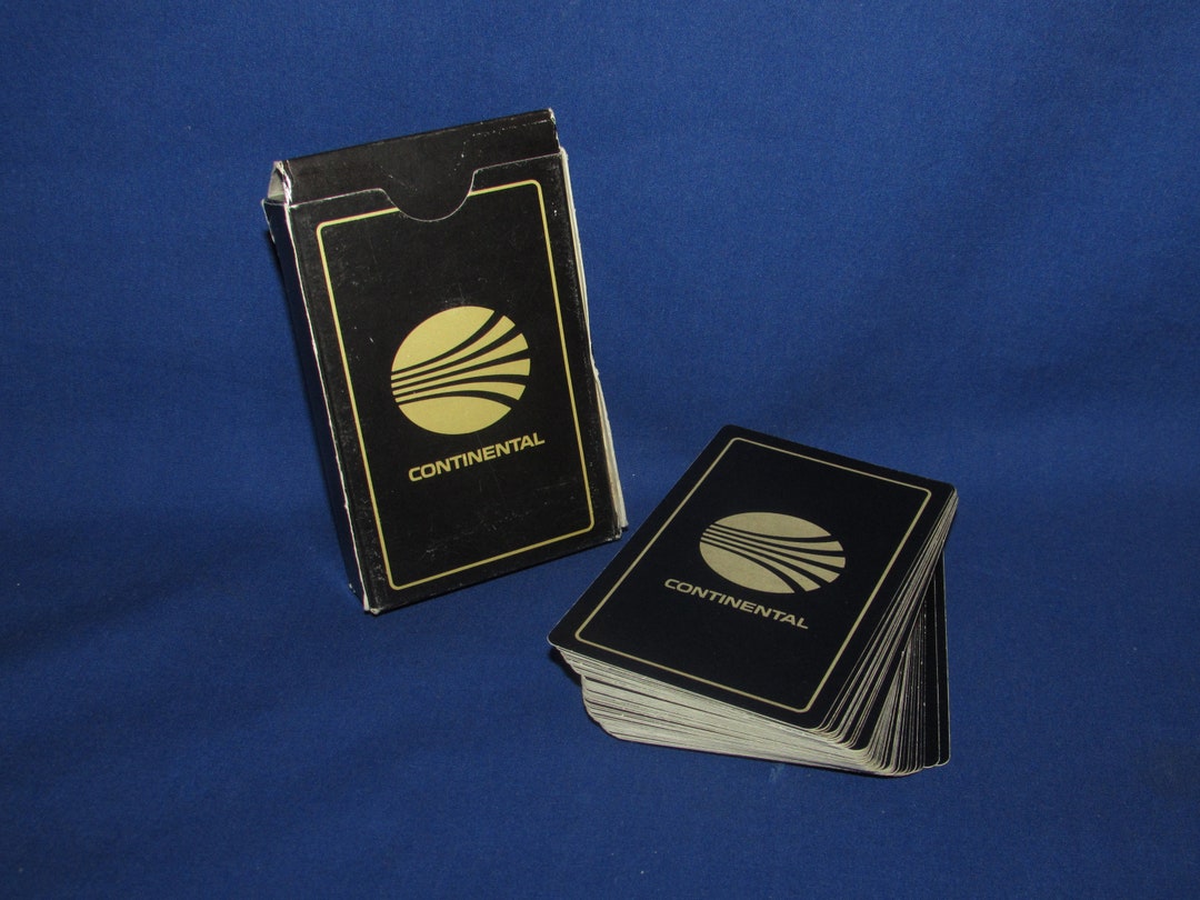 CONTINENTAL AIRLINES Playing Cards 1980s Vintage Airline Memorabilia - Etsy