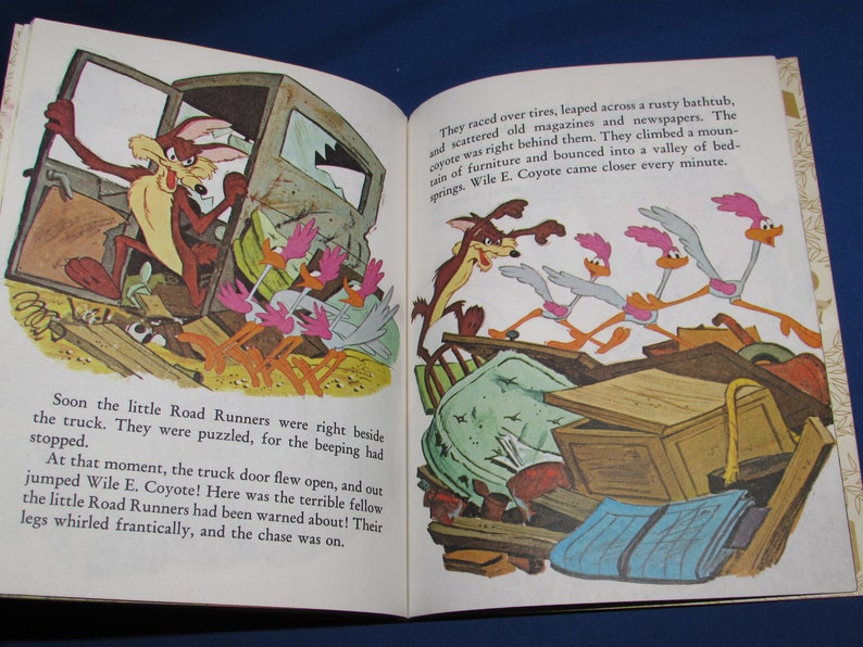 LITTLE GOLDEN BOOK Road Runner A Very Scary Lesson 1982 Free Shipping ...
