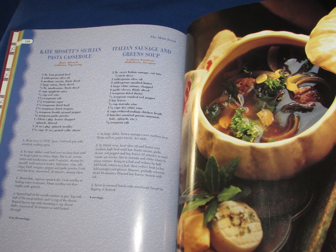 COOKBOOK Cooking Club of America Set of 2 Tons of Recipes | Etsy