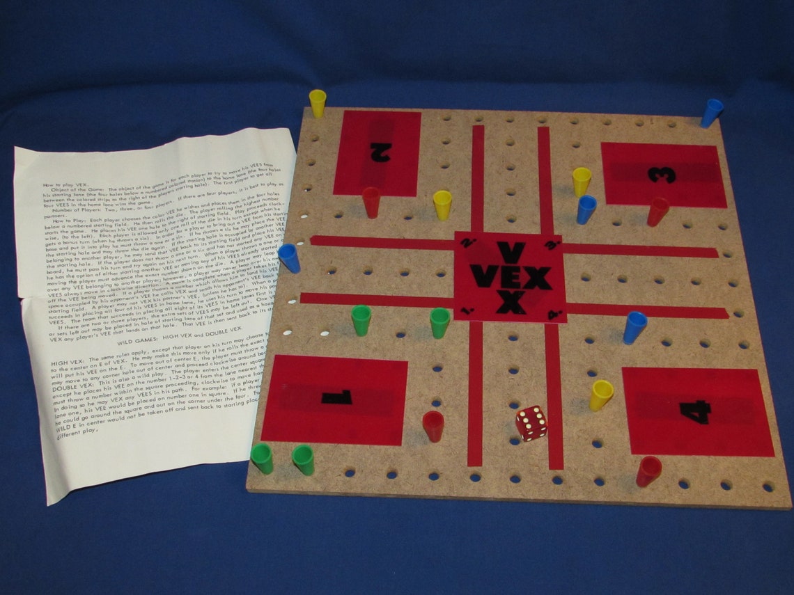 VEX GAME 60s Denver Colorado Prototype Board Game RARE Free Shipping - Etsy
