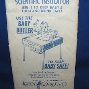 BABY BUTLER BAG 1950s Guild Industries Nursery Unique - Etsy