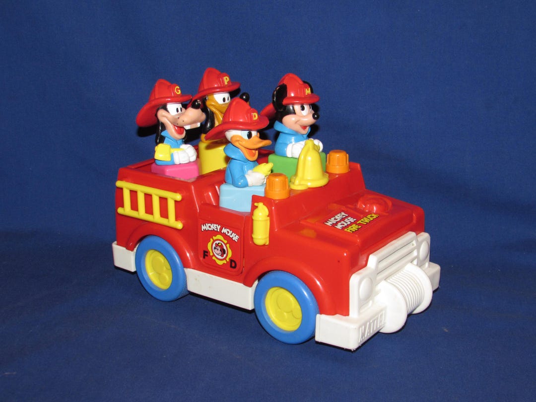 MICKEY MOUSE Fire Truck 1988 DISNEY Learn Shapes Free Shipping - Etsy