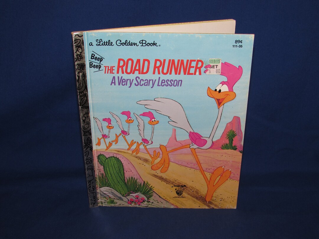 LITTLE GOLDEN BOOK Road Runner A Very Scary Lesson 1982 Free Shipping ...