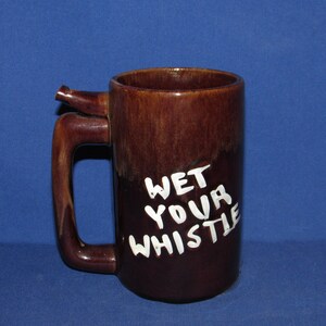 Whistle for Your BEER MUG 1950s Redware Made in Japan Breweriana - Etsy