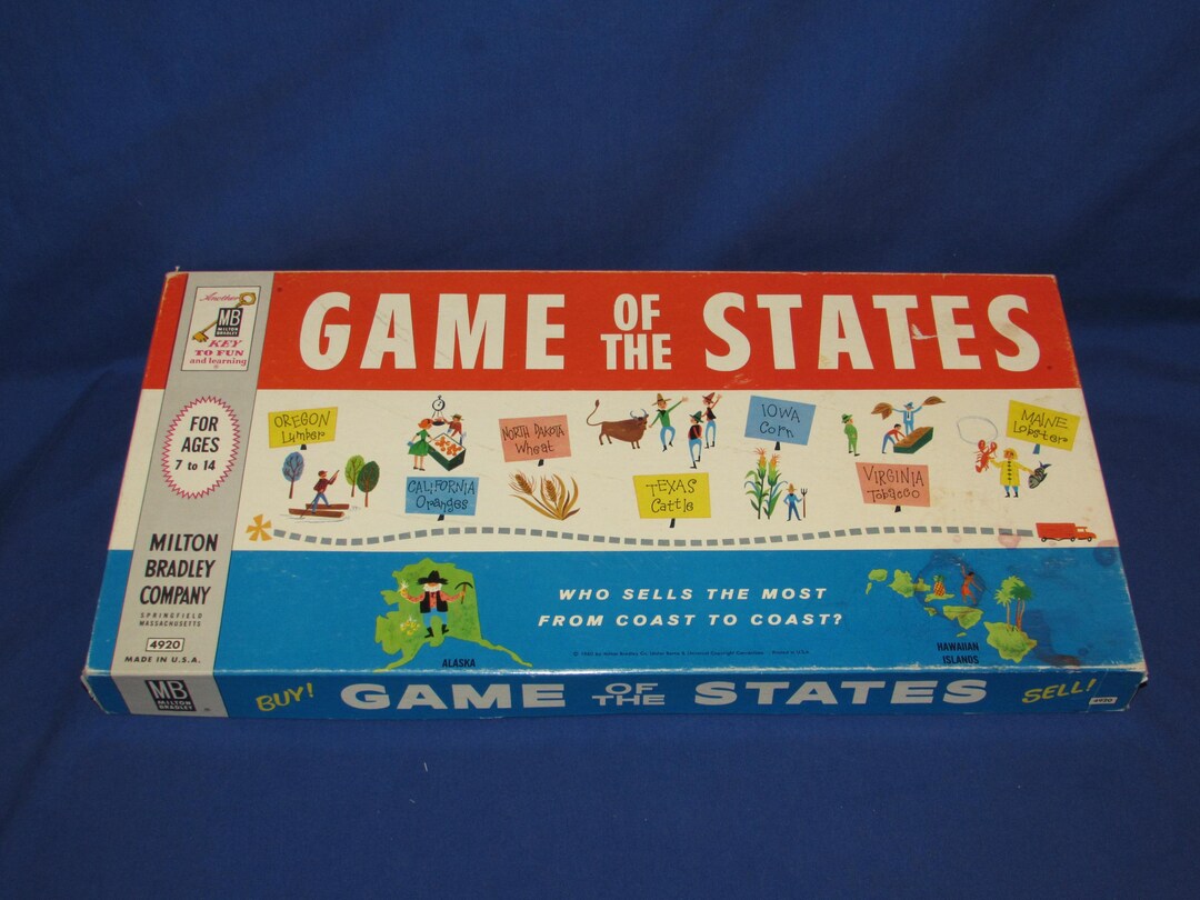 Game of the States Milton Bradley With Alaska and the Hawaiian Islands ...