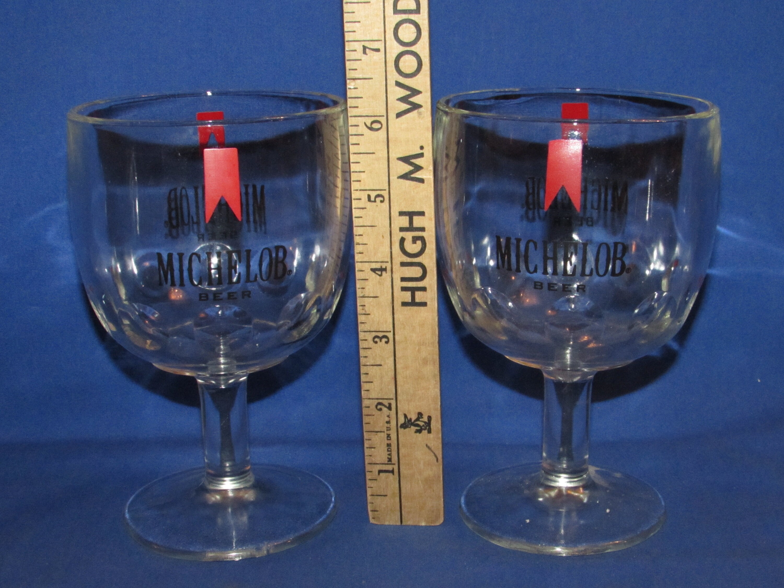 MICHELOB THUMBPRINT GOBLETS Set of 2 Breweriana Advertising Vintage - Etsy