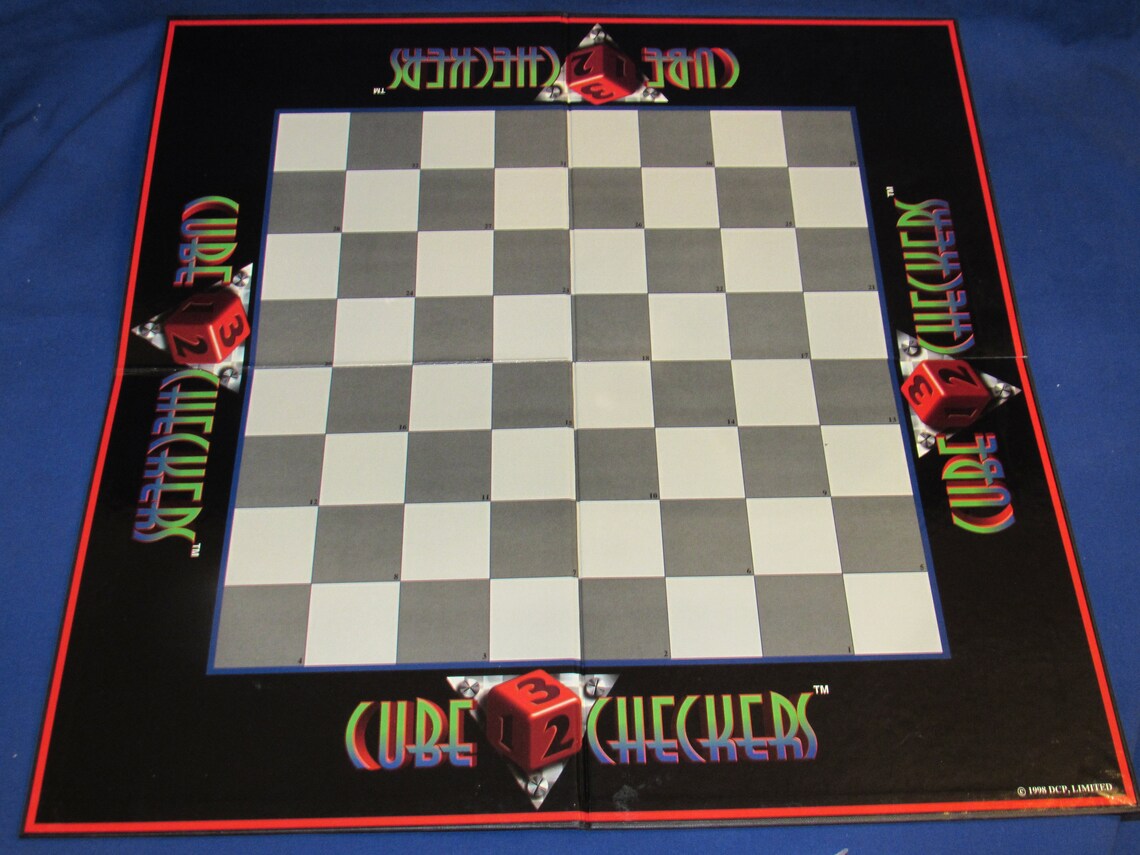CUBE CHECKERS Game 1998 A New Dimension in Cube Checkers DEP - Etsy