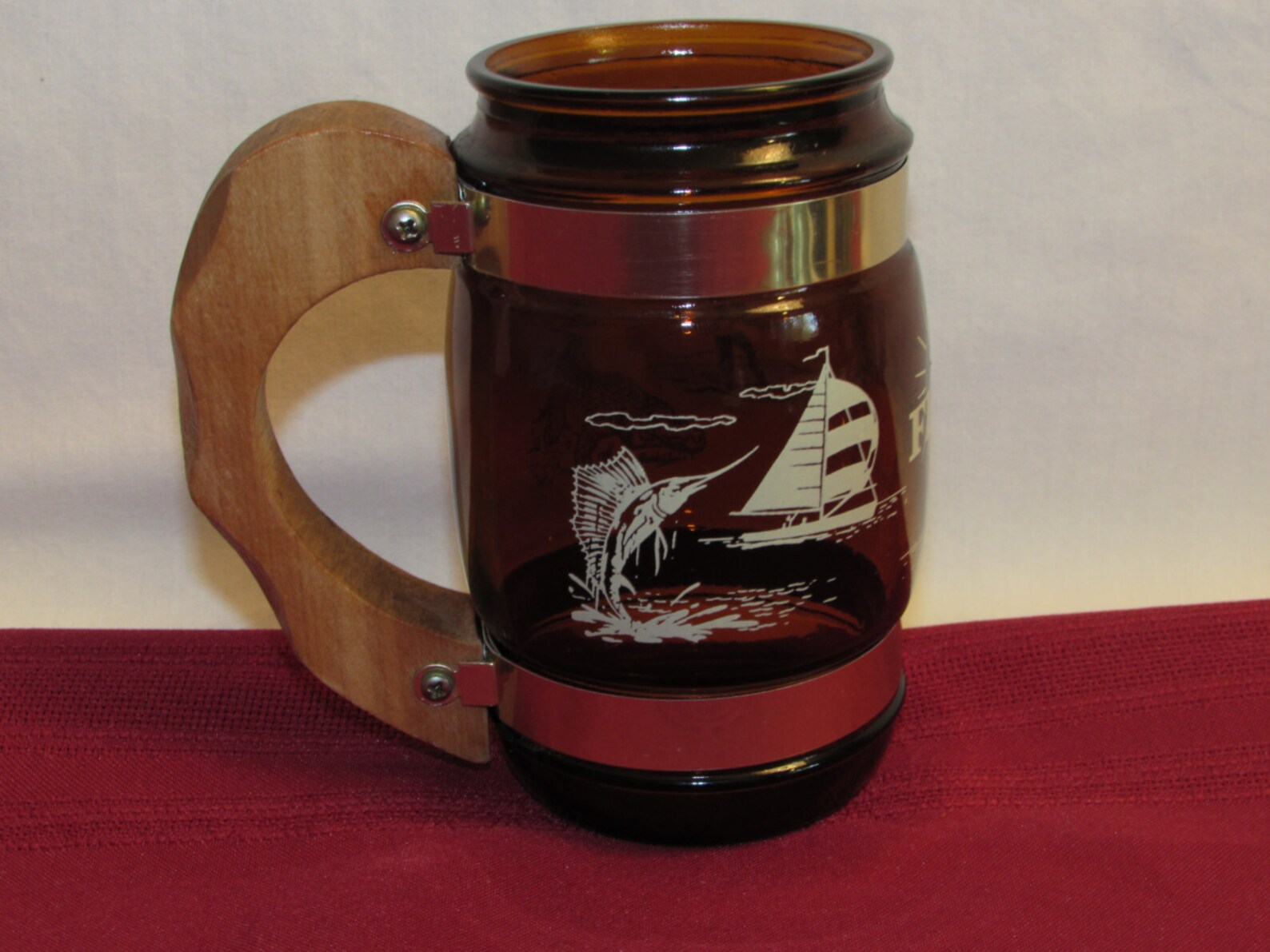 SIESTA WARE MUG Florida Souvenir Glass Siestaware Vintage - Etsy