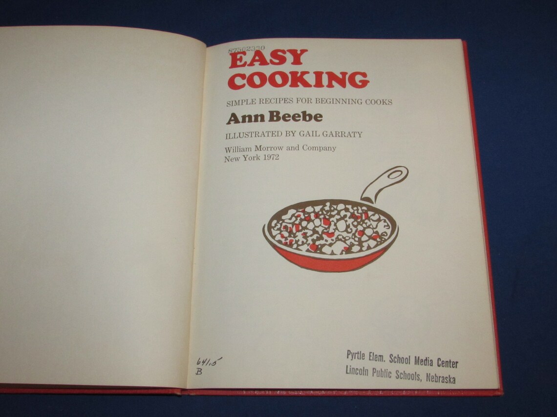 COOKBOOK Easy Cooking Book 1972 Simple Recipes for Beginning - Etsy