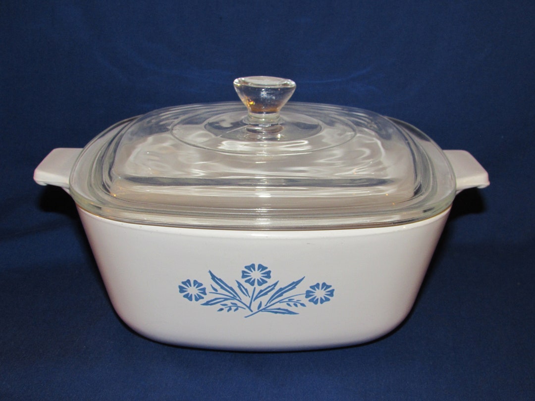 Corning Ware CASSEROLE DISH Cornflower Blue P-1.5-B Corningware Vintage ...