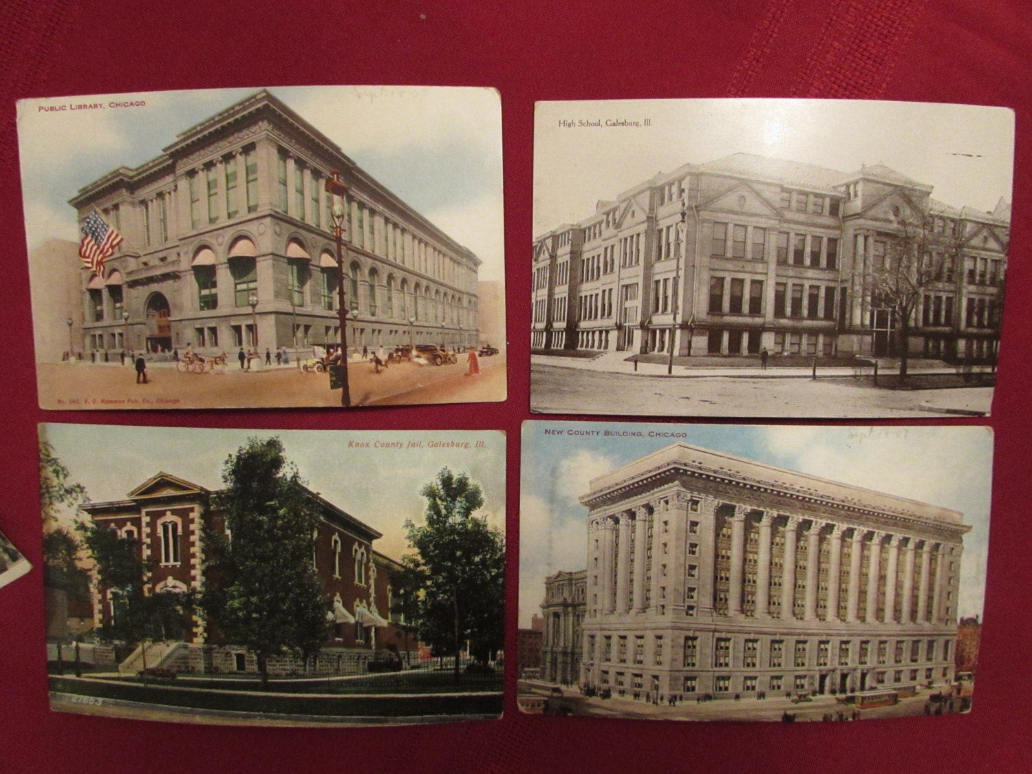 POSTCARDS ILLINOIS ANTIQUE Set of 9 German Photographs Free | Etsy