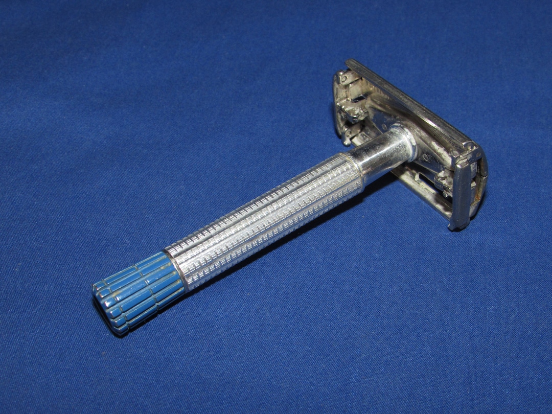 GILLETTE RAZOR Blue Flair Tip 1950s Free Shipping - Etsy