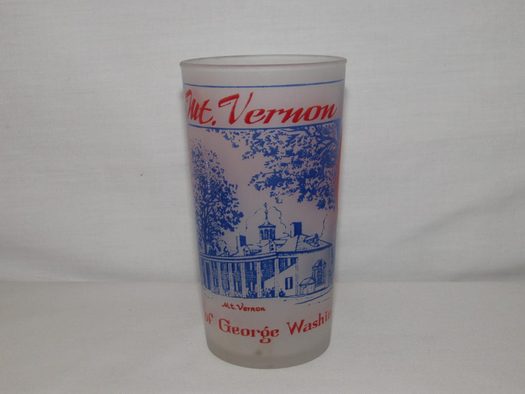 Mt. Vernon SOUVENIR GLASS 1950s Hazel Atlas George and Martha ...
