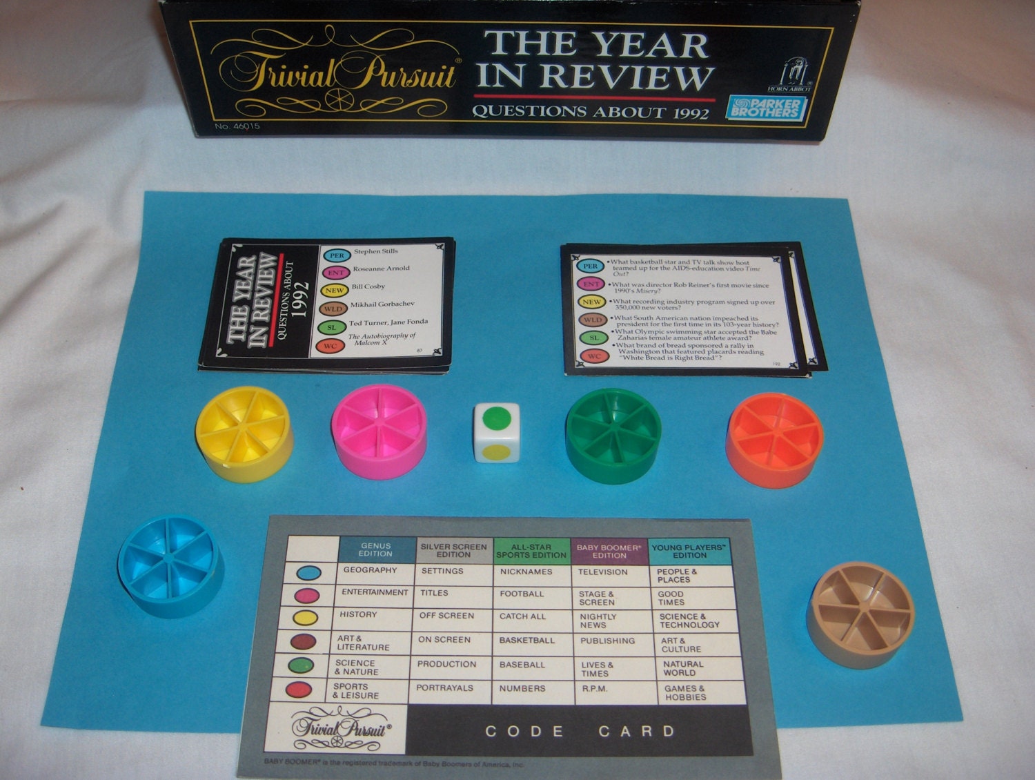 TRIVIAL PURSUIT GAME the Year in Review 1992 Bookshelf Game - Etsy