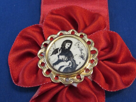 CATHOLIC MEMBER RIBBON 1950s Free Shipping - Gem