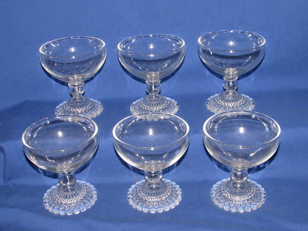 ANCHOR HOCKING Berwick Bubble-footed Boopie Champagne Coupes 1960s Set of 6 Free Shipping - Etsy